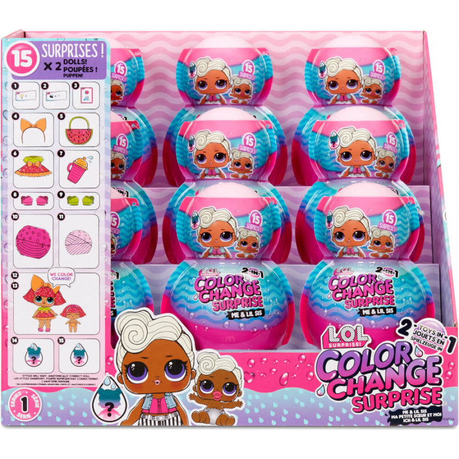 L.O.L. Surprise Color Change 2-in-1 Me & My Doll + Lil Sis, 18,90